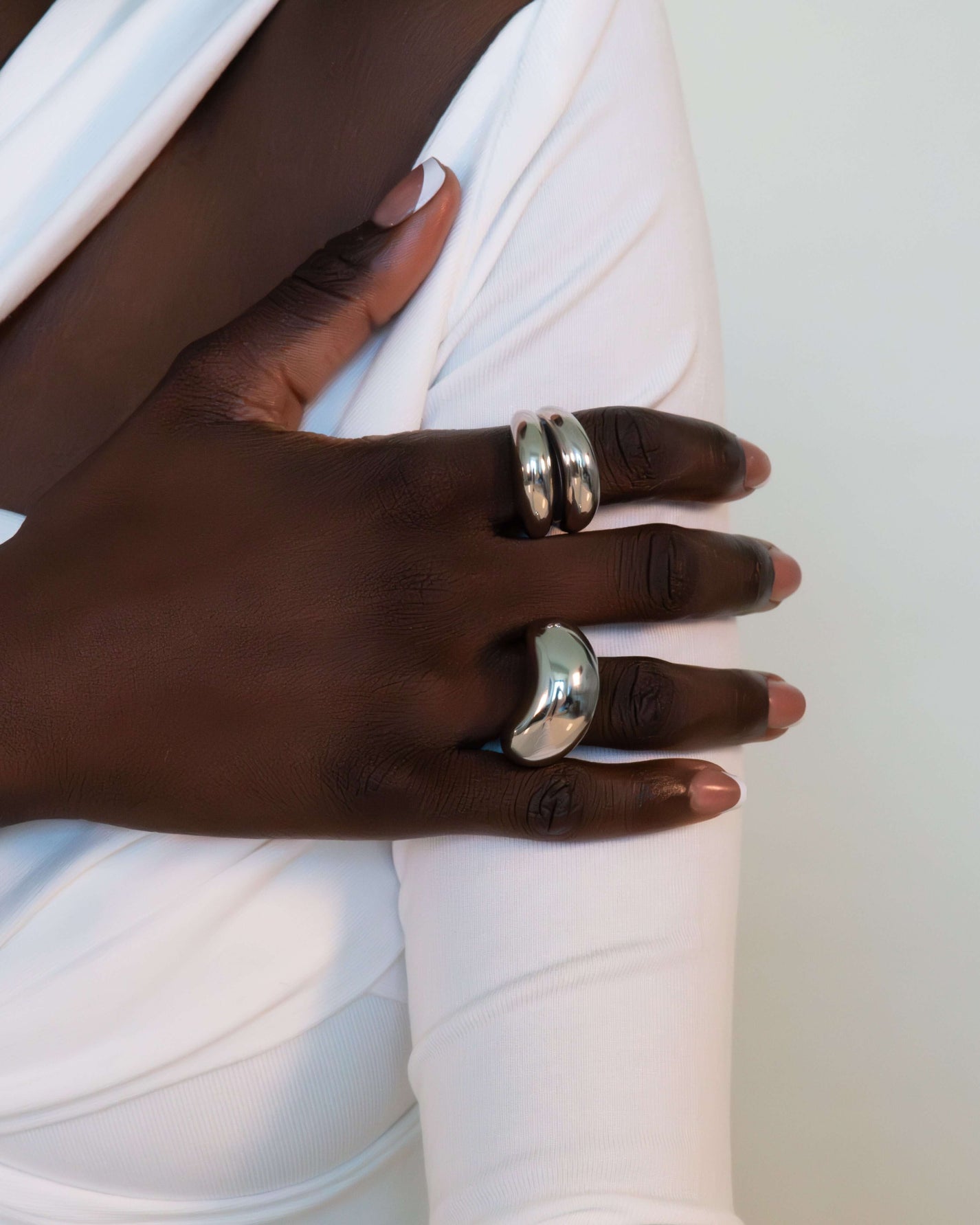 Chunky Dome Ring | Silver Oversized Statement Dome Rings – RRule The Label