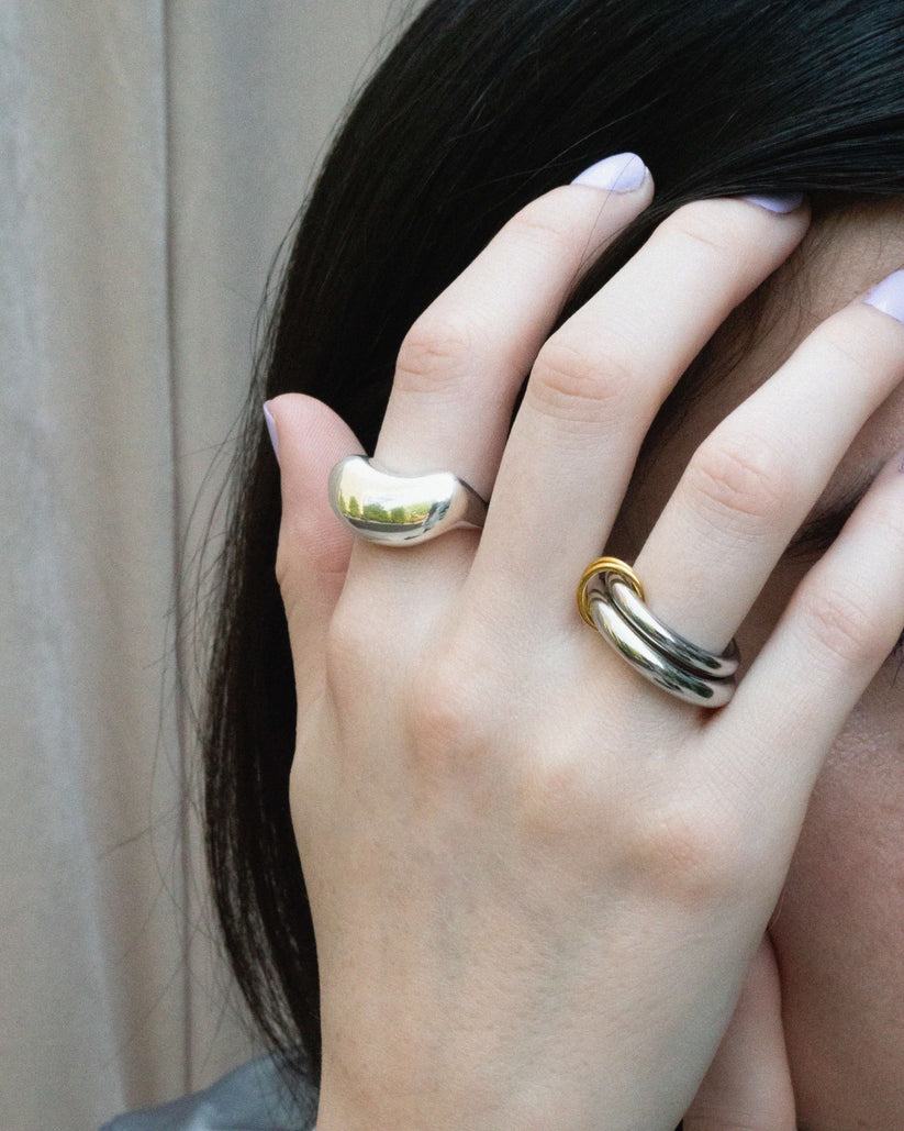 Double Ring | Chunky Statement Rings | Twin Ring | Double Stack Rings ...