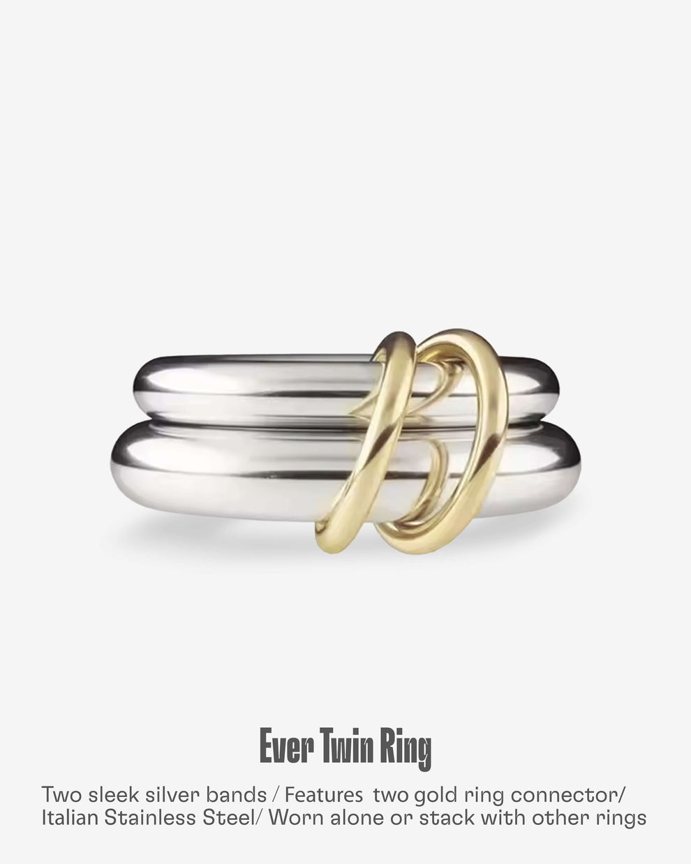 Double Ring | Chunky Statement Rings | Twin Ring | Double Stack Rings ...